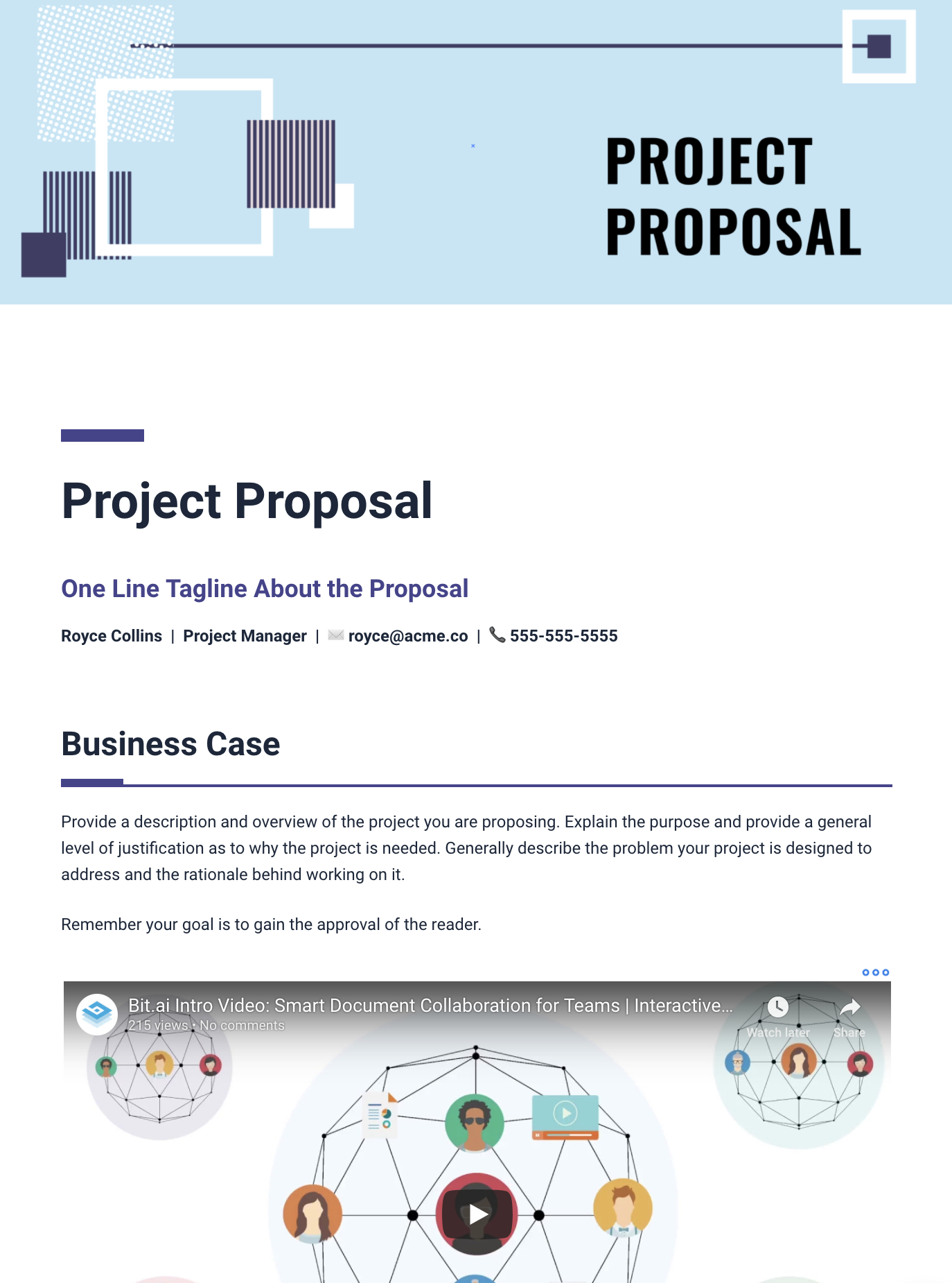 Project Proposal Template Bit ai Document Collaboration Document 