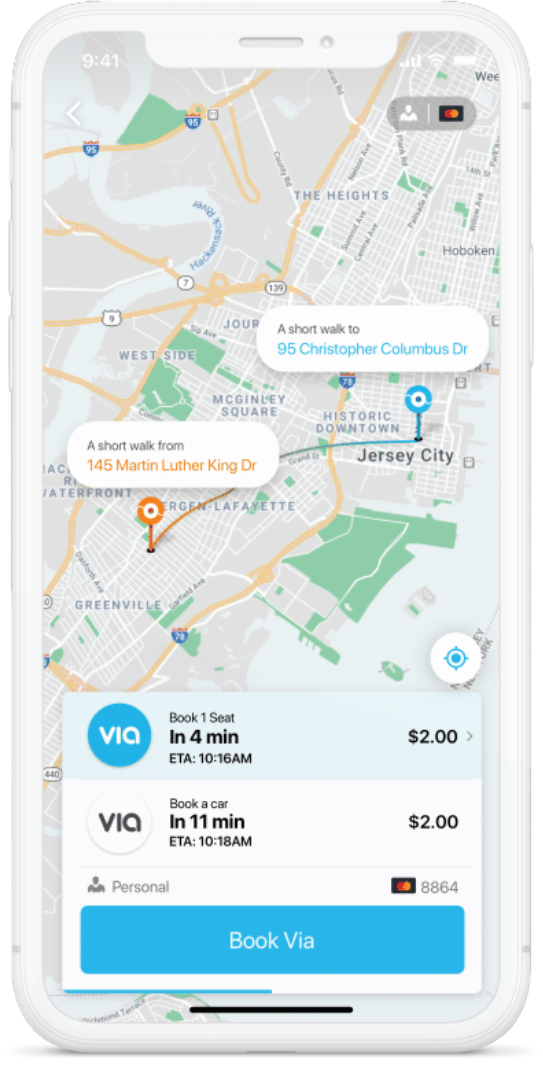 Via Jersey City | On-Demand Rideshare in Jersey City