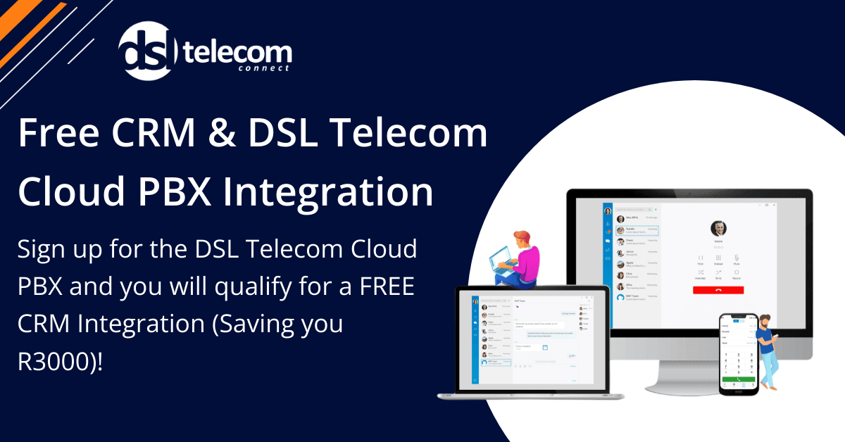 Fully-Featured CRM & DSL Telecom Cloud PBX Integration