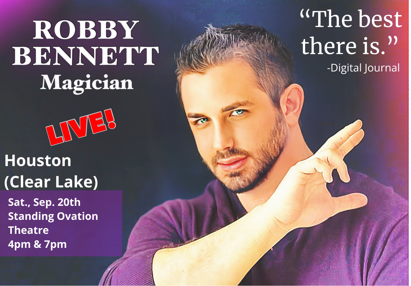 Magician Robby Bennett | Houston - Saturday, December 27, 2025