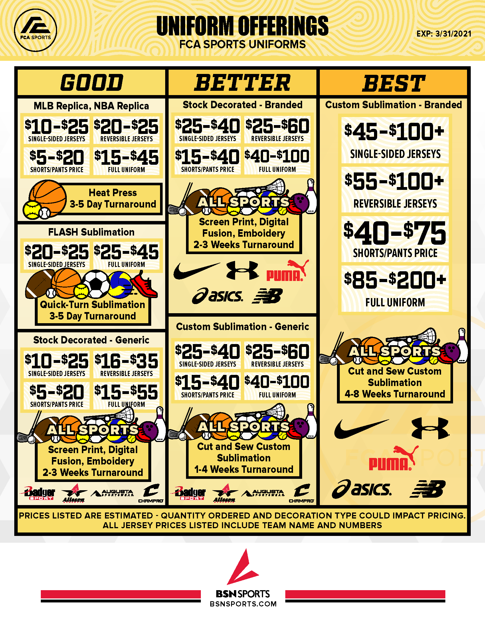 BSN SPORTS | FCA SPORTS