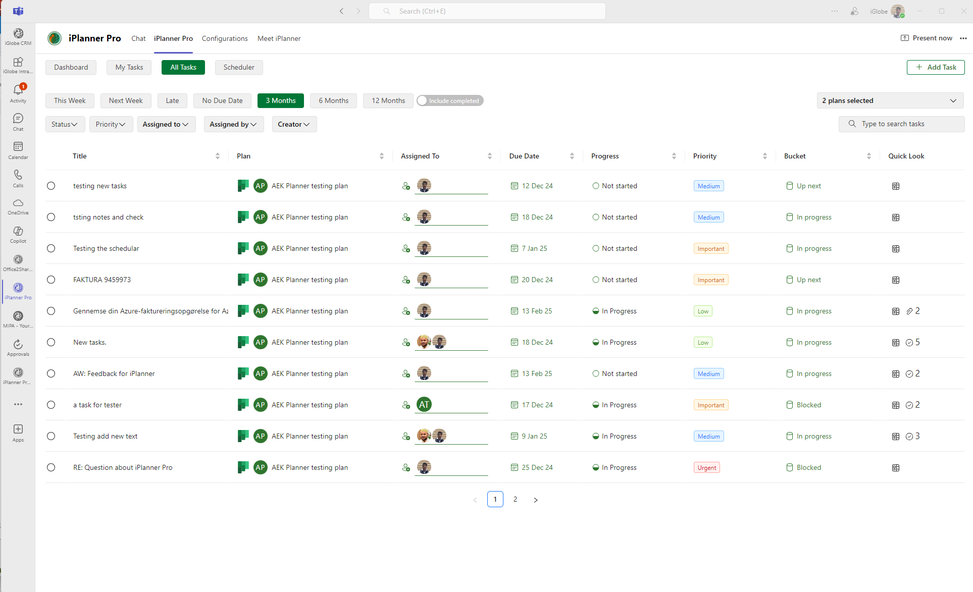 iPlanner for Office 365 Planner