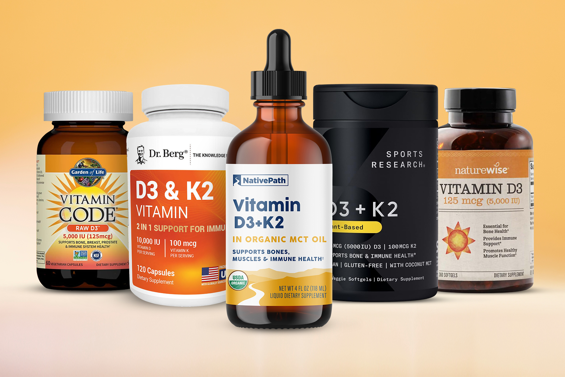 5 Best Vitamin D3K2 Supplements of 2025