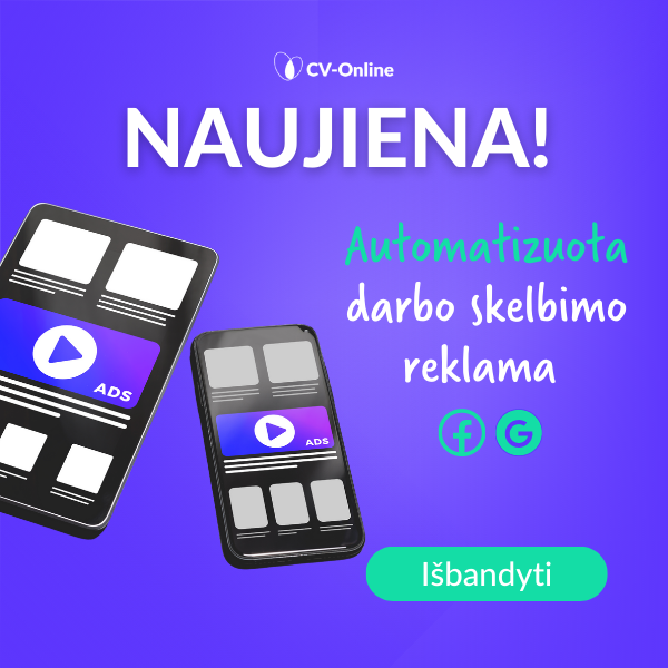 Automatizuota darbo skelbimo reklama soc. tinkluose