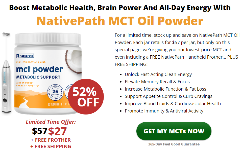 MCT Oil Powder 52% OFF + FREE FROTHER