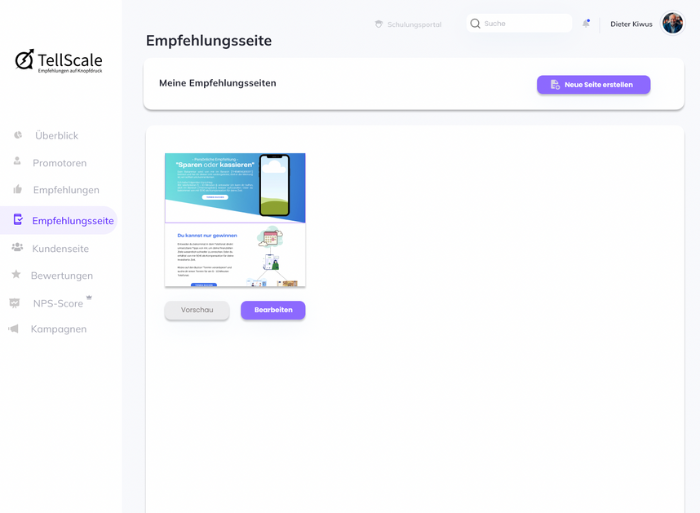 TellScale - Empfehlungen auf Knopfdruck
