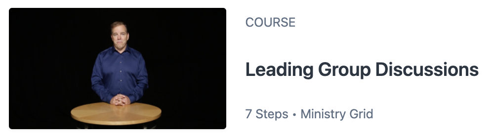 Small Group Training | Small Group Leader Training | Ministry Grid